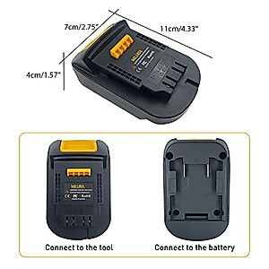 Heating Master ZDTZAN Battery Adapter MIL18DL for Milwaukee M18 18V Battery to Dewalt 20V Lithium-ion Battery, Convert Milwaukee M18 Battery to Dewalt 20V Tool Use