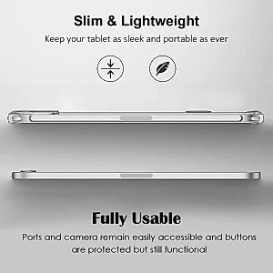 zaztify Tablet Case for Samsung Galaxy Tab A8 10.5 2021(SM-X200/X205) 10.5 in, Center Red Heart Tunnel Love Swirl Cute Shockproof Protective Flexible TPU Crystal Clear Cover Shell