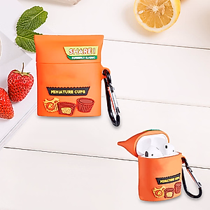 Compatible with Airpods Case, Cool Lovely Cute 3D Cartoon Funny Airpods Cover, Soft Silicone Protective Shockproof Charging Case Compatible with Airpods 2 & 1 Covers Cases