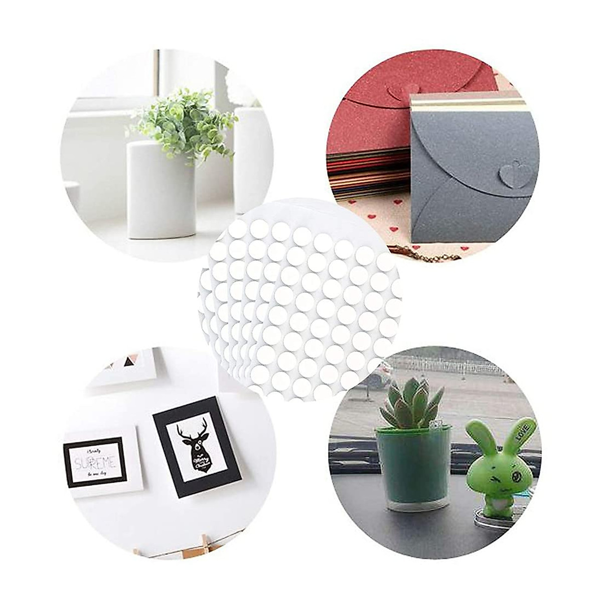 ACFELLE 10 Sheet Foam Round Dots Double-Sided Adhesive 3D Craft Foam Tape for DIY Handmade Crafts,Card Making Or Office Supplies,1000 Pieces,2 Sizes (0.3 inch & 0.4 inch)