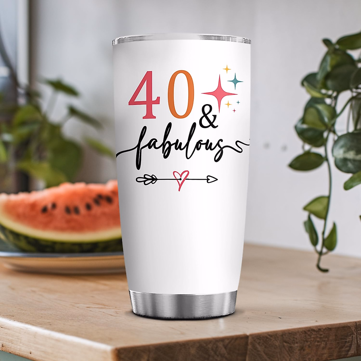 40Th Birthday 20 Oz Tumbler For Women, 40 And Fabulous Cup, 1985 Birthday Decorations - Forty Years Old Gifts For Lady, Mom, Aunt, Grandma, Wife, Sister - Funny 40-Year-Old Gift & Birthday Decoration