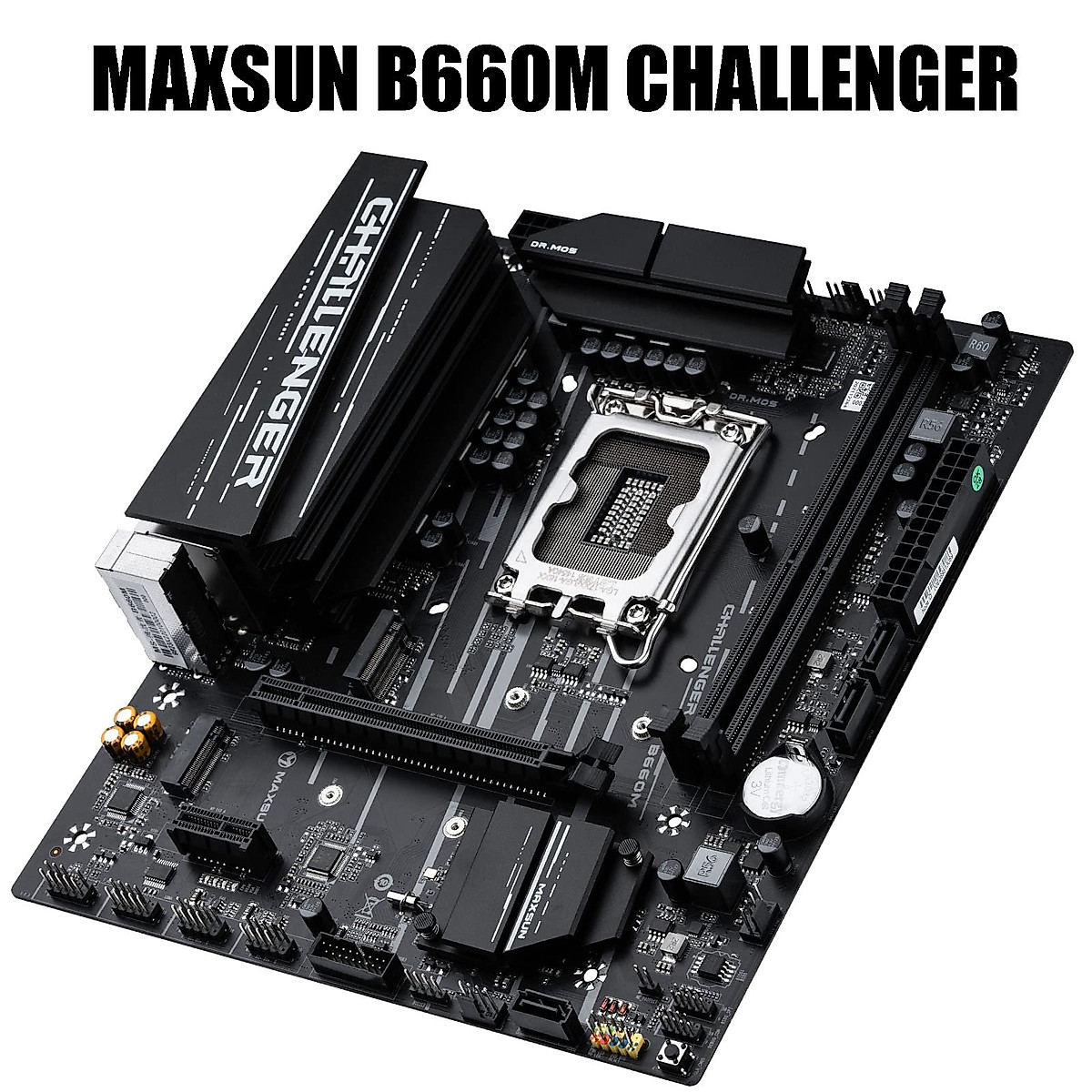 MAXSUN B660 LGA 1700(Intel 12th Gen) mATX Motherboard (PCIe 4.0, DDR4, Dual M.2 Slots, 1Gb LAN, 2X DP, HDMI, VGA, USB 3.2)