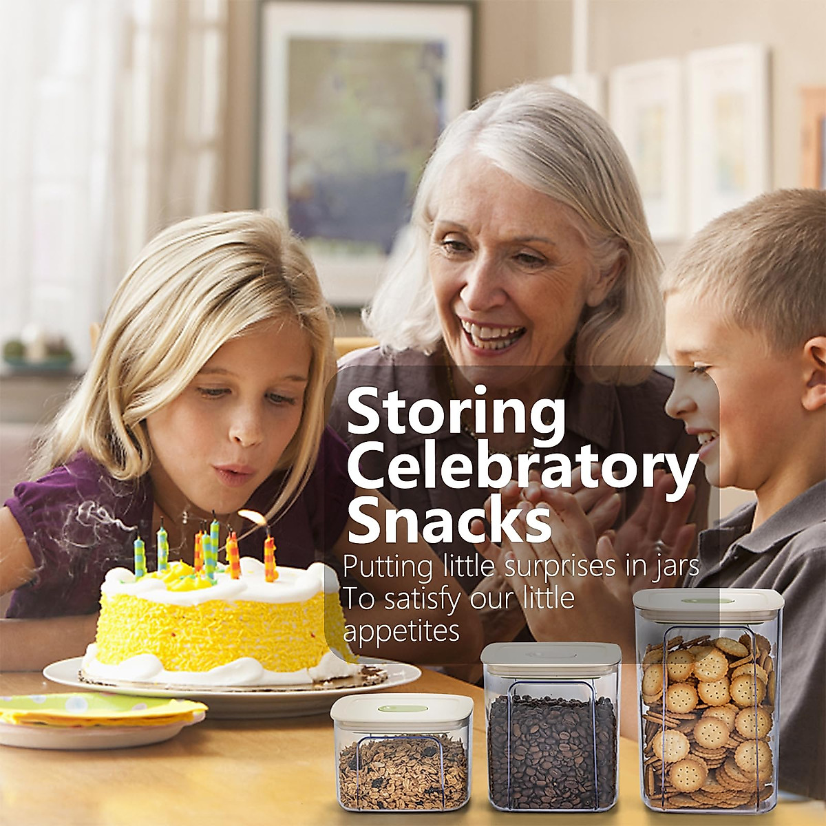 LivLab 600ML Storage Container Bin Rice Dispenser Food Cereal Container Bins Household (0.6L)