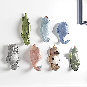 MIYING Decorative Wall Hooks, Home Wall Mounted Decoration Heavy Duty Single Cute Animal Hanger Coat Hooks for Keys, Towel, Bags, Hat, Jewelry, (Turkey)