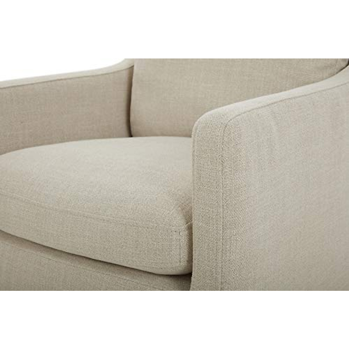 Amazon Brand – Stone & Beam Vivianne Modern Upholstered Dining Chair with Casters, 24.4"W, Linen