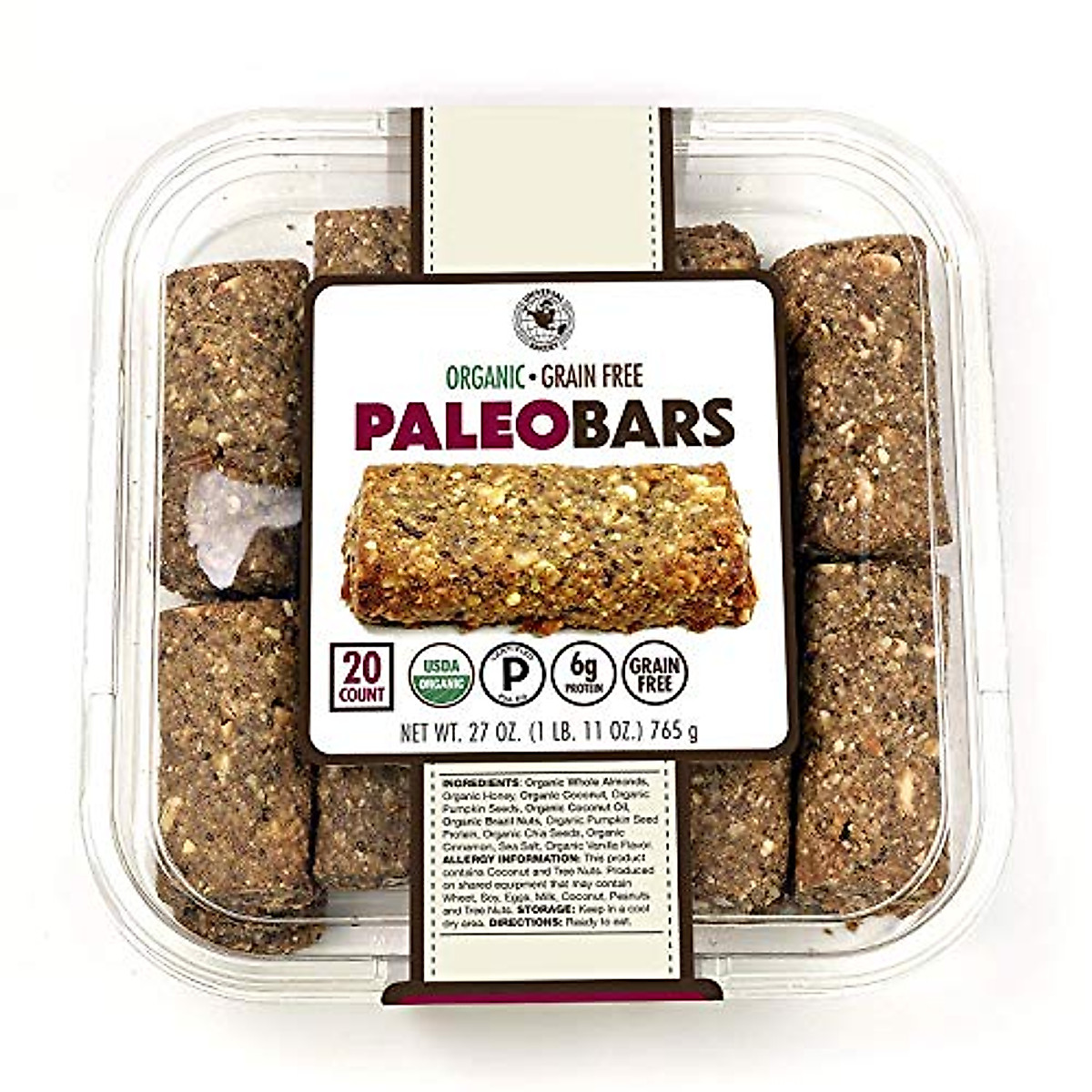 Universal Bakery Organic Paleo Bars, 1.35 Ounce (20 Count)