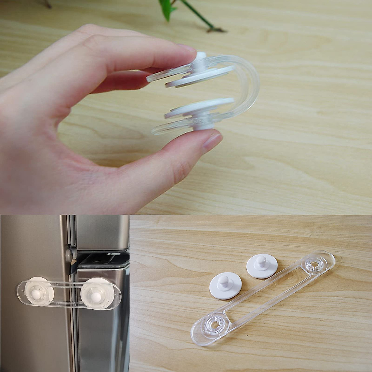 Yyinone 10pcs Baby Safety Strap Locks for Cabinets, Drawers, Fridge, Dishwasher, Toilet Seat, Closet, Oven,Trash Can, Adhesive No Drilling Child Proofing Safety Locks