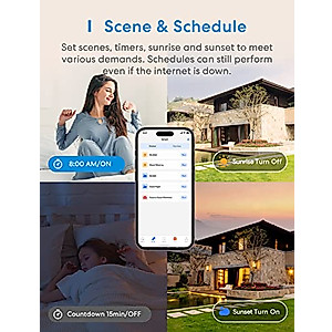 meross Smart Light Switch Compatible with Alexa, Google Assistant and SmartThings, Needs Neutral Wire, Single Pole WiFi Wall Switch, Remote Control, Schedules, No Hub Needed, 2.4G Only, 4 Pack