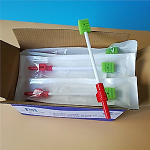 Munkcare Suction Swab Single Use System Suction Toothbrush Oral Cleaning Foam Swab,Individually Wrapped (box of 20)