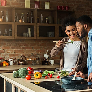 Electric Cooktop 24",220V~240V Built-in 4 Burners Ceramic Cooktop with Hard Wire, 6000W Touch Control Glass Cooktop, 24 Inch Electric Stove Top,Hard Wire(No Plug)