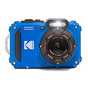 KODAK PIXPRO WPZ2 Rugged Waterproof Digital Camera 16MP 4X Optical Zoom 2.7" LCD Full HD Video, Blue