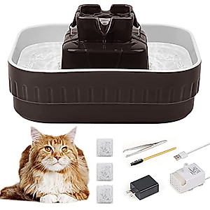 Kastty 18 Pack Replacement Filters for Ceramic Pet Water Fountain, Made of Activated Carbon and PP Cotton, Food Grade Water Fountain Filters