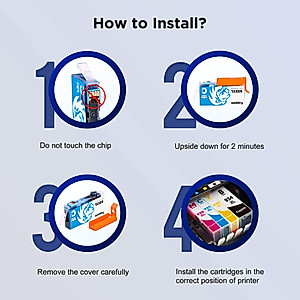 Kappiek 934XL 935XL Compatible Ink Cartridge Replacement for HP 934 and 935 Ink Cartridges for HP Officejet Pro 6830 6230 6815 6835 6812 6820 6220 Printer (1 Black, 1 Cyan, 1 Magenta, 1 Yellow)