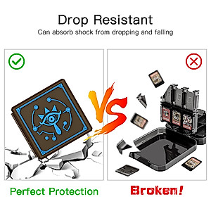 UFOPETIE Game Case Storage for Switch Game Cards Zleda Games Cube up to 12 Games,Foldable Nintendo Switch Game Card Case Cube Nintendo Switch Game Storage,for Zleda Switch Accessories-Eye