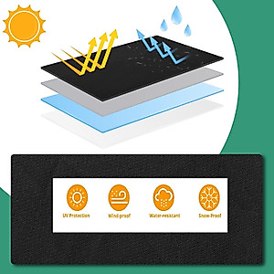 Outdoor Furniture Cover Waterproof/Patio Table and Chair Covers 150x110x28in /LxWxH Waterproof Patio Furniture Covers Outdoor Waterproof Table Covers Anti-UV Outside Sectional Sofa Set Covers