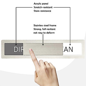 Clean Dirty Sign,Clean Dirty Stainless Steel Dishwasher Magnet Sign,Dish Wash Silder Sign Magnet for Kitchen,Kitchen Dishwasher Magnets Sign, No-Scratch Strong Magnets, Dirty Clean Dishwasher Magnet with 3 Double-Sided Stickers