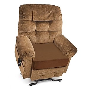 SINOSSO Velvet Large Chair Cushion for Elderly 20" x 20" x 5", High Density Foam Seat Cushion for Recliner Couch Armchair, Thickened Chair Pad, Brown