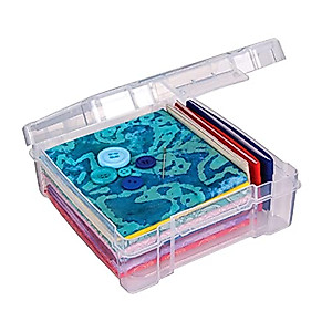 ArtBin 6953AB ClearView 6" x 6" Box Art & Craft Organizer, [1] Plastic Storage Case, Clear