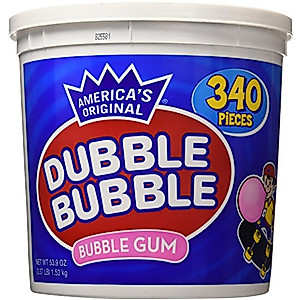 Dubble Bubble Gum, 53.9 Ounce - 340 Count Bucket (Pack of 2)
