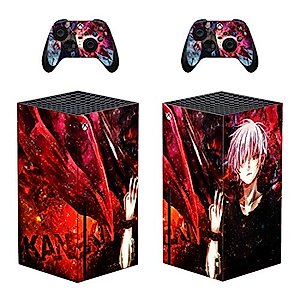 Ghost City Decals Stickers Full Set Faceplate Skin for X-box-One-Series X Protection Kit by KAJAL MANI