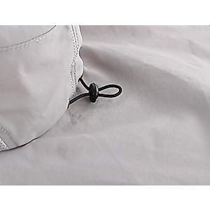 Home Prefer Outdoor UPF50+ Sun Hat Wide Brim Mesh Fishing Hat with Neck Flap (Light Gray)