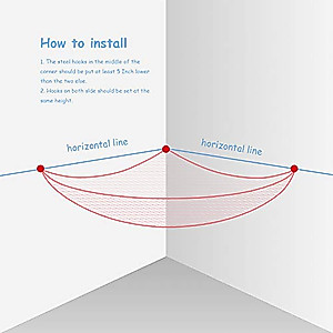 CanJoo Stuffed Animal Net, Stuffed Animal Hammock Wall Hanging Mesh Toy Net Hammock for Stuffed Animals Stuff Animal Toy Storage Organizer Net Plush Toy Corner Net Holder for Kids' Play Room Bedroom