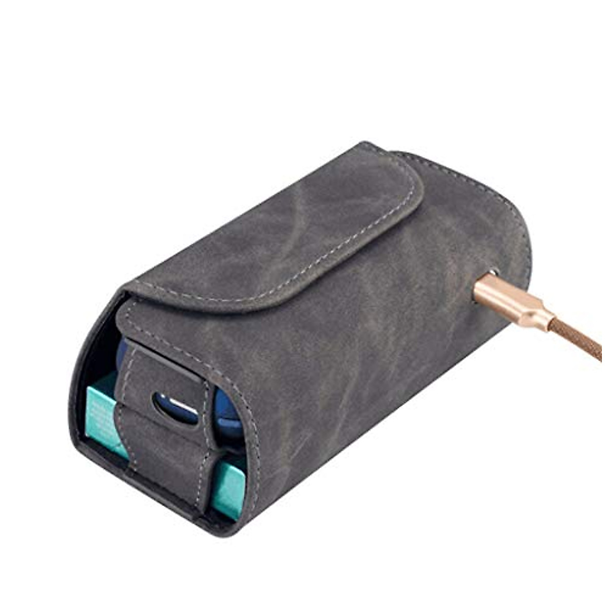 Goodern Compatible for Protective Case Cover Anti-Shock Protective Cover Frosted Leather Carry Case for IQOS 3.0/IQOS 3 Duo (Grey)