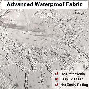 FKSLIFE Outdoor Chair Cushions Set of 2,Patio Chair Cushion Waterproof Outdoor Seat Cushions for Outdoor Furniture Outdoor Seat Cushions with Adjustable Straps (24 * 24 Inches, Light Gray)