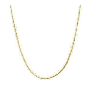 Verona Jewelers 925 Sterling Silver necklace 1MM- 2.5MM Italian Solid Round Snake Chain Necklace-Sterling Silver Gold Chain for Pendants, Magic Flexible Snake Chain, Gold Over Sterling Silver Necklace