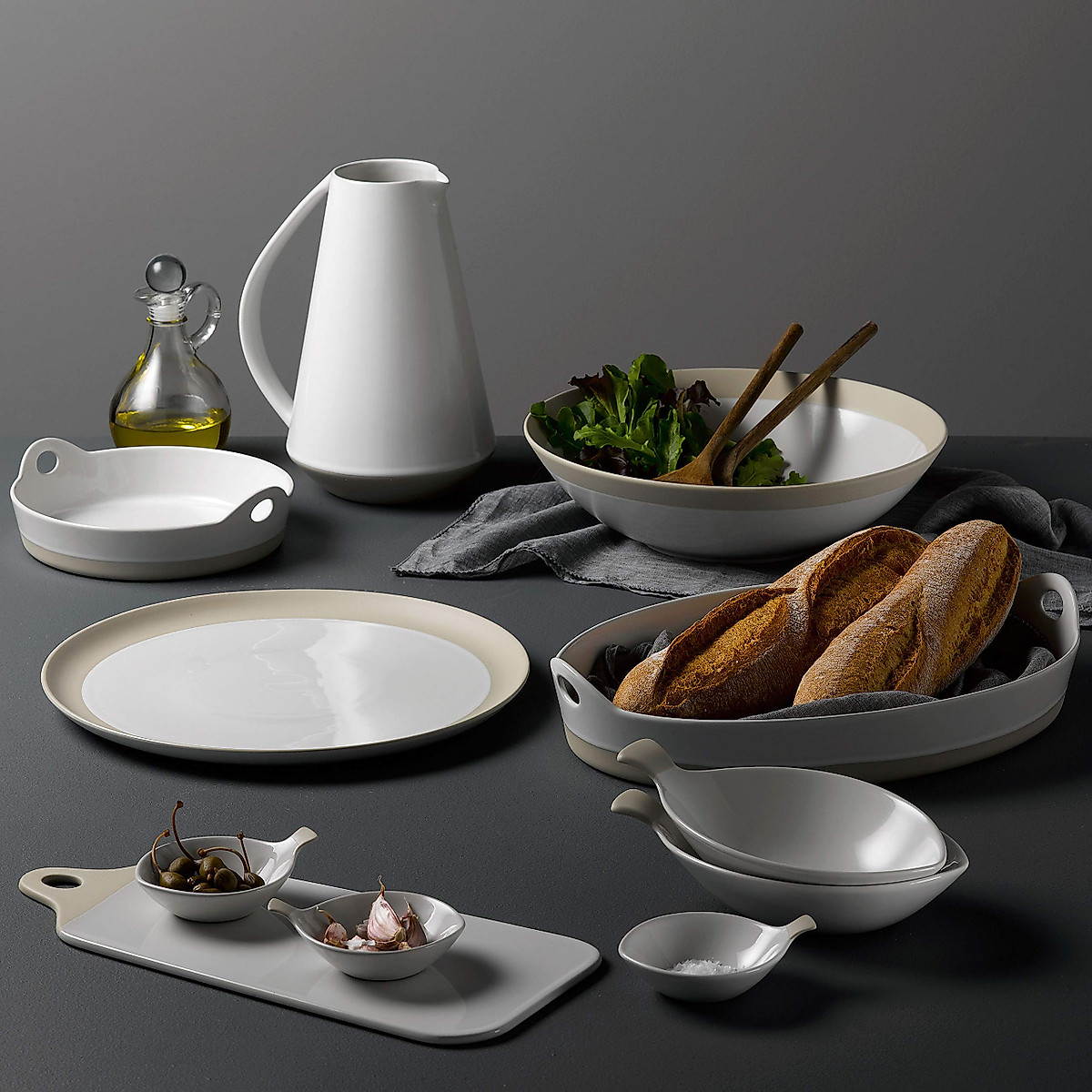 Royal Doulton Ellen Degeneres Ceramic Accessories Serving Bowl, 37.6 x 11.6 x 27.2 cm, White