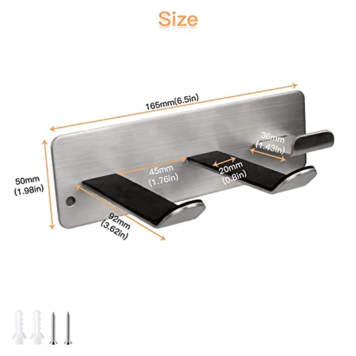 Blow Dryer Holder Wall Mount, Yimerlen Hair Dryer Holder Compatible with Dyson Hair Dryers for Bedroom and Bathroom 　(Silver)