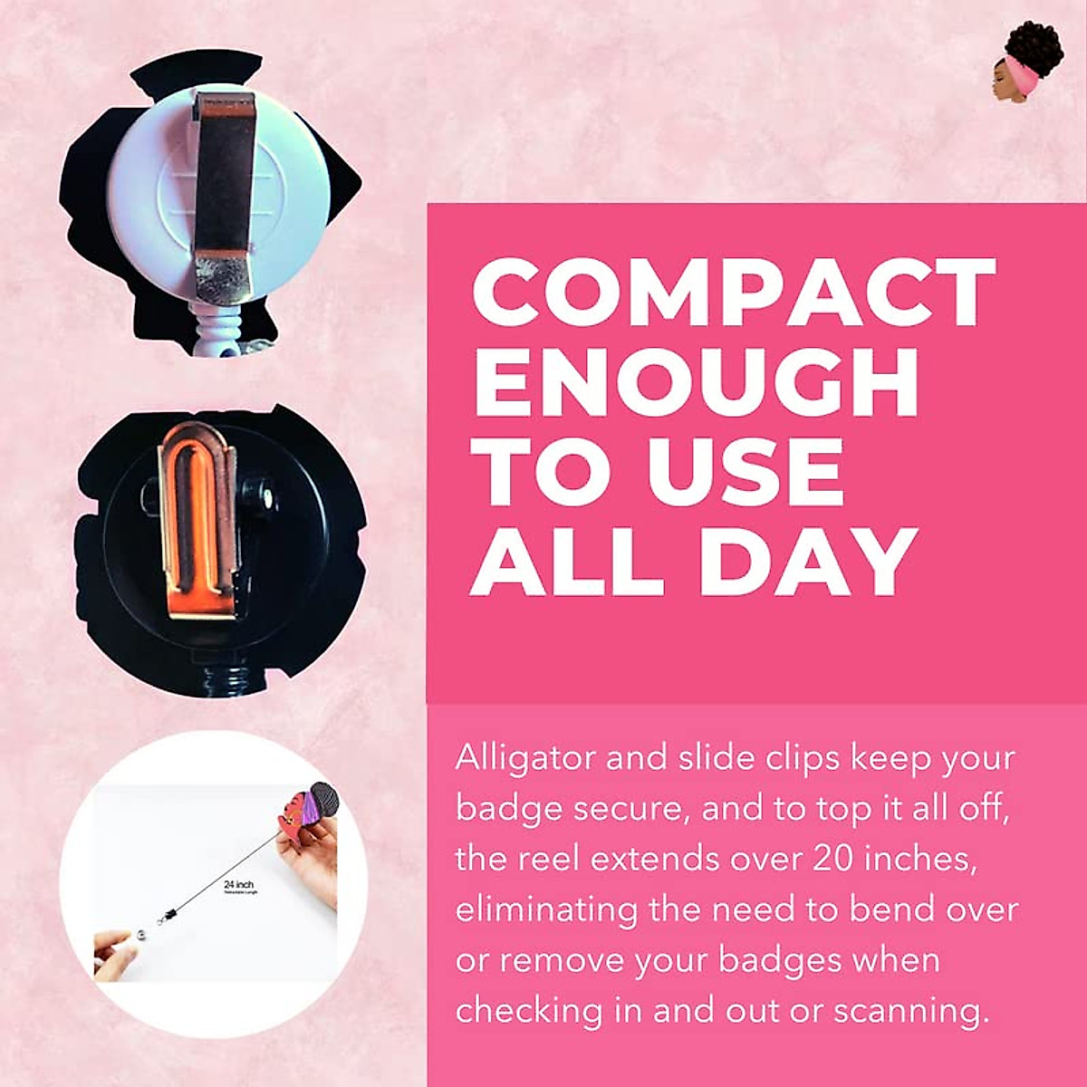 Video Game Nostalgia Controller Retractable ID Badge Reel - Alligator Clip