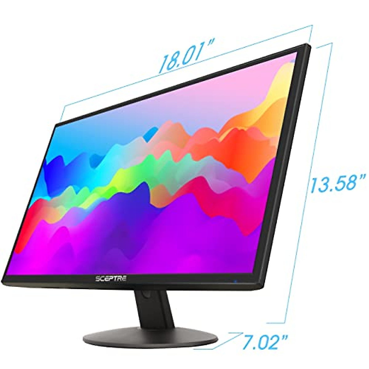 Sceptre 20" 1600 x 900 75Hz LED Monitor 2X HDMI VGA Built-in Speakers, Machine Black Wide Viewing Angle 170° (Horizontal) / 160° (Vertical) Machine Black 2021 (E209W-16003RT) (Renewed)