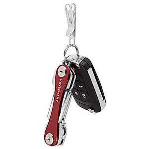 KeySmart Nano Clip - Pocket Clip Key Ring Holder - Secure Your Key Chain, Eliminates Pocket Bulge (2 Pack)