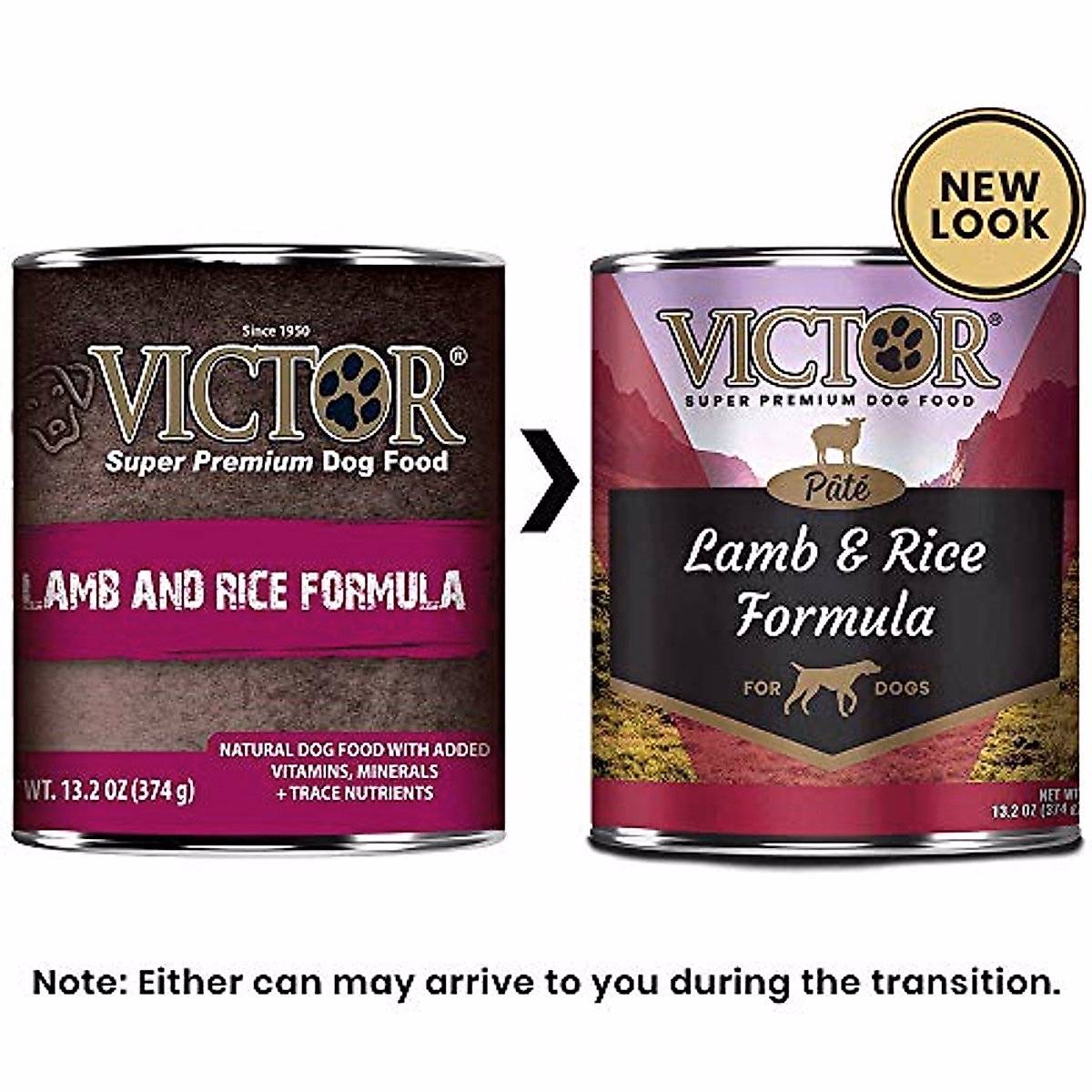 Victor Super Premium Dog Food – Lamb and Rice Formula Pâté – Canned Wet Adult Dog and Puppy Food - All Breed Sizes, 12 x 13.2 oz Cans