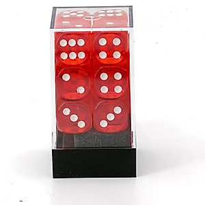 DND Dice Set-Chessex D&D Dice-16mm Translucent Orange and White Plastic Polyhedral Dice Set-Dungeons and Dragons Dice Includes 12 Dice – D6, Various (CHX23603)