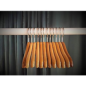 NAHANCO MINI812 8" Mini Wooden Hangers for Dolls Clothes, Pet Apparel or Accessories, Natural (Pack of 12)