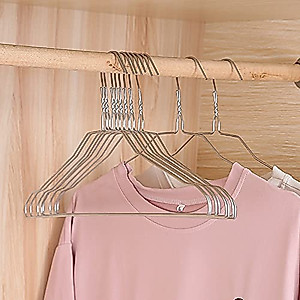 BriaUSA 50 Coat Hangers, Jacket Hangers Heavy Duty 11.5 Gauge Metal Gold Wire Hangers 18 Inch Clothes Hangers