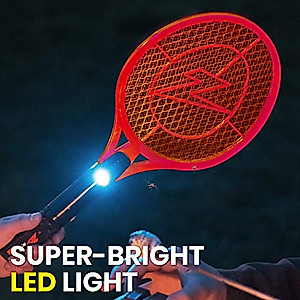 Zap It Electric Fly Swatter Racket & Mosquito Zapper Racket - Rechargeable Bug Zapper Racket - Fly Zapper Racket - Zapper Fly Swatter - Handheld Bug Zapper - 4,000 Volt, USB Charging Cable, 2 Pack