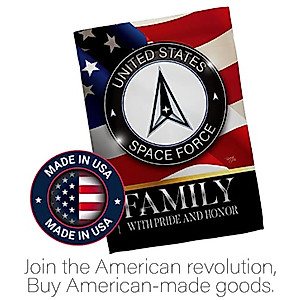 Breeze Decor US Space Family Honor Garden Flag Armed Forces USSF United State Air American Military Delta Official House Decoration Banner Small Yard Gift Double-Sided, Made in USA