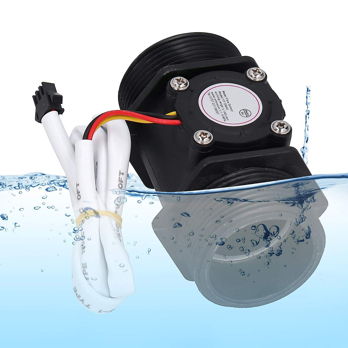 YF-DN40 Water Sensor Module Hall Turbine Flowmeter for Swimming Pool G1.5in Male Thread DC 3-24V