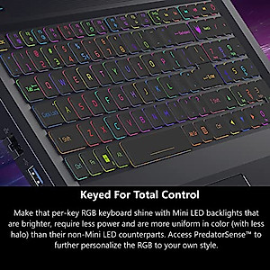 Acer Predator Helios 16 Gaming Laptop | 13th Gen Intel Core i7-13700HX | NVIDIA GeForce RTX 4070 | 16" 2560 x 1600 240Hz G-SYNC Display | 16GB DDR5 | 1TB Gen 4 SSD | Killer Wi-Fi 6E | PH16-71-72YG , Black