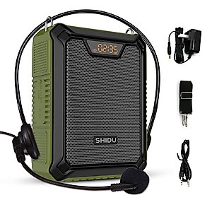 Portable Voice Amplifier 25W Rechargeable Speaker with Microphone Wired Headset Waterproof IPX6 Bluetooth 5.0 Personal Voice Enhancer for Teachers, Training, Meeting, Outdoor, Beach, etc M900