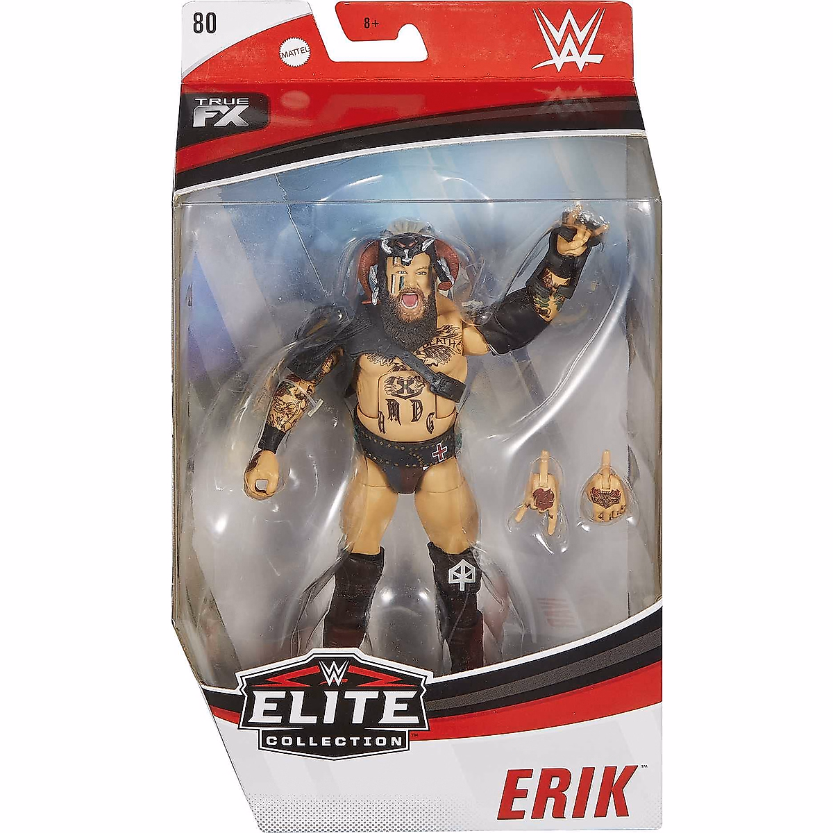WWE Erik Elite Series #80 Deluxe Action Figure with Realistic Facial Detailing, Iconic Ring Gear & Accessories