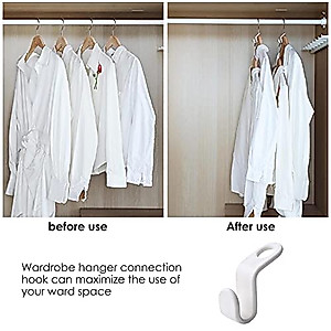 6/12/24 Pcs Clothes Hanger Connector Hooks, Space-Saving Hanger Extender Clips, Cascading Clothes Hooks, Outfit Hangers Suitable for Christmas Home Bedroom Decorations