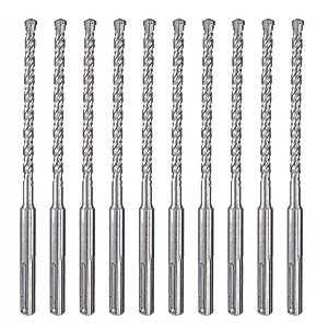 SDS Plus Hammer Drill Bit 10Pcs 5/32 in. x 6 in. Masonry Concrete Rock Drill Bit