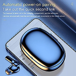 OCUhome TWS Wireless Earbuds, D2 Wireless Earbuds Rechargeable LED Display Fingerprint Touch Control Mini Bluetooth 5.2 in-Ear Headsets for Sports Pink