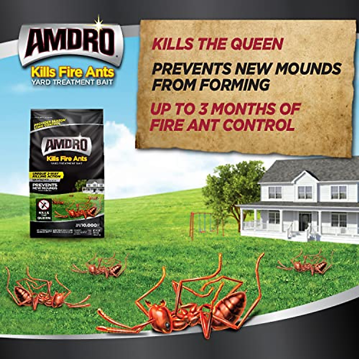 Amdro Yard Treatment Bait Kills Fire Ants Granules 5 Pounds