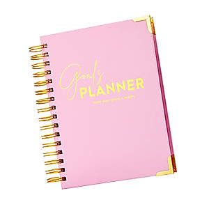 A5 Undated Daily Weekly Monthly Diary Journal Planner Agenda Notebook-Make Your Goals a Reality -Gratitude & Goals 6 Month Hardcover Spiral Bound Journal