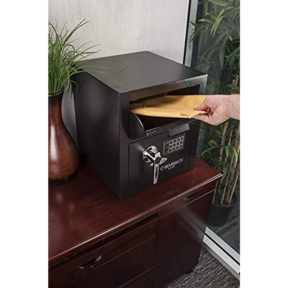 Barska AX11932 Standard Keypad Security Depository Drop Safe 0.72 Cubic Ft,Black